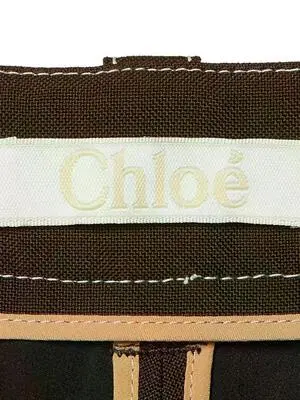 Chloé Cropped Trousers With Contrast Stitching