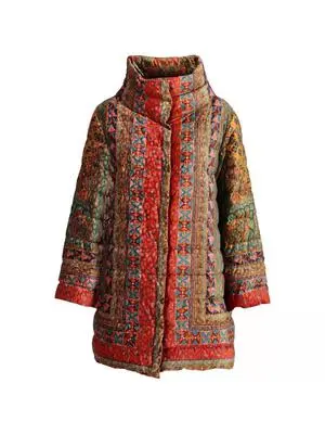 Etro Quilted Paisley Print Coat - Red