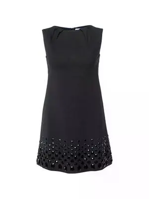 Red Valentino Crystal-embellished Sleeveless Mini Dress - Black