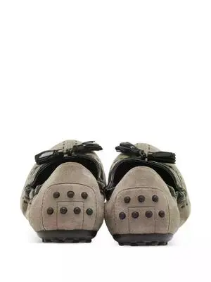 TOD'S Suede Tassel Ballet Flats