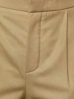 Chloé Light Green Wool Pleated Tailored Trousers