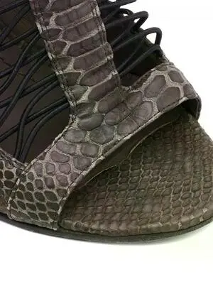 Givenchy Python-embossed Wedge Sandals