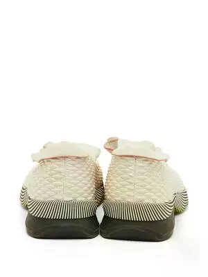 Valentino Garavani White Leather Ruffle-trim Sneakers