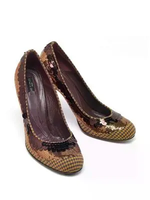 Etro Sequin Round-toe Pumps