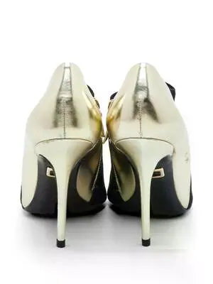 ROGER VIVIER Leather And Suede Pointed Pumps With Side Zip