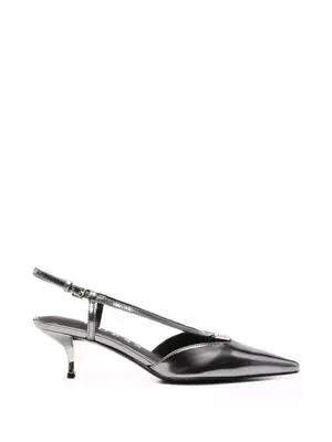 Guess Pointed Toe Slingback Pumps - Silver