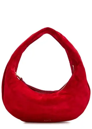 Khaite Olivia Suede Hobo Bag - Red