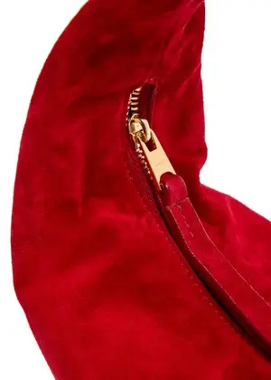 Khaite Olivia Suede Hobo Bag - Red