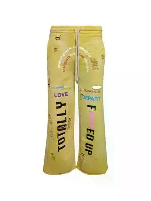 ASTRUM Graphic-print Track Pants - Yellow