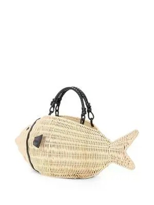 Staud Cleo Fish-shape Tote Bag - Neutrals