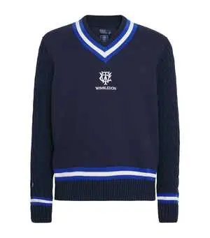Polo Ralph Lauren Wimbledon Hybrid V-neck Sweatshirt
