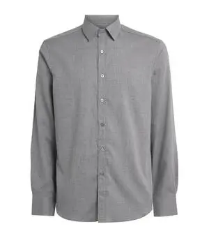 Canali Cotton Herringbone Shirt - Grey