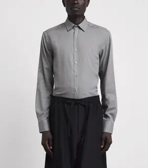 Canali Cotton Herringbone Shirt