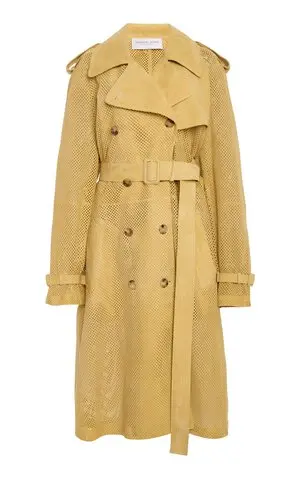 Michael Kors Perforated Suede Trench Coat