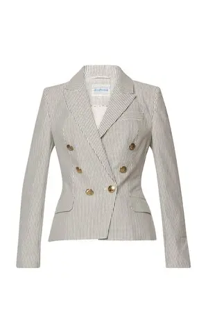 Lena Hoschek Capitano Double Breasted Cotton Blazer