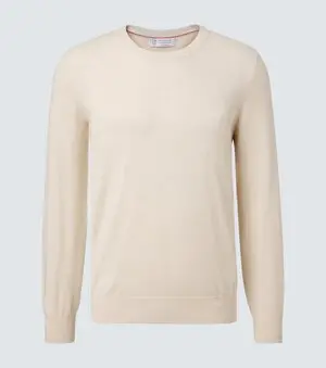 Brunello Cucinelli Brunello Cucinelli Cashmere Crewneck Sweater Beige