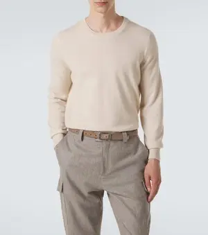 Brunello Cucinelli Cashmere Crewneck Sweater - Beige