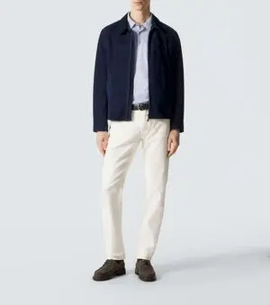Brioni Cotton Pique Polo Shirt - Blue