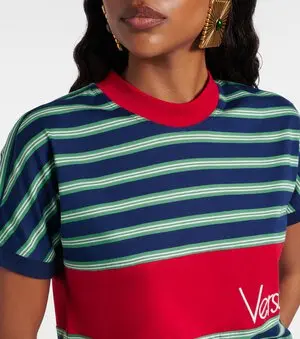 Versace Striped Cotton T-shirt