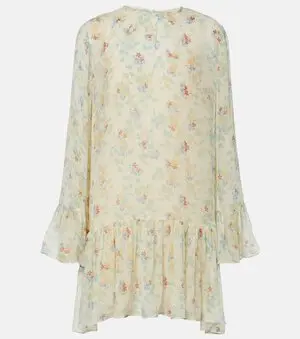 Ulla Johnson Emmeline Floral Silk Chiffon Mini Dress - Multicoloured