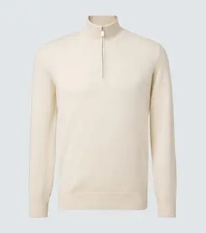 Brunello Cucinelli Cashmere Quarter-zip Sweater - Beige