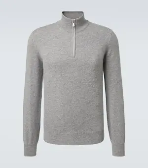Brunello Cucinelli Cashmere Half-zip Sweater - Grey