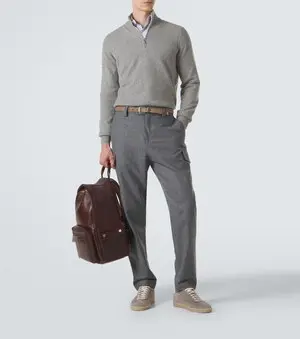 Brunello Cucinelli Cashmere Half-zip Sweater - Grey