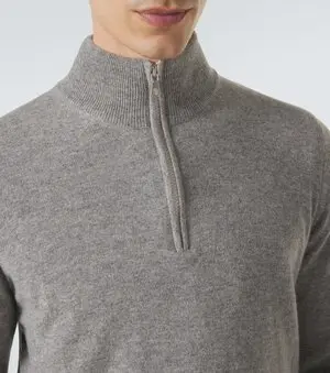 Brunello Cucinelli Cashmere Half-zip Sweater - Grey