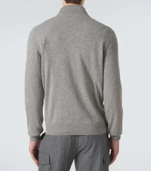 Brunello Cucinelli Cashmere Half-zip Sweater - Grey
