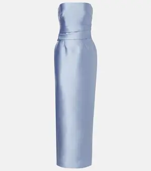 Solace London Ingrid Draped Satin Gown