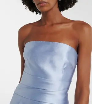 Solace London Ingrid Draped Satin Gown