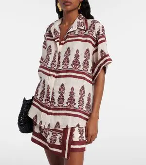 Johanna Ortiz Printed Linen Shirt