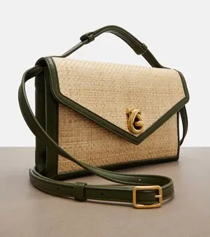 Bottega Veneta Knot Lock Raffia Top-handle Bag