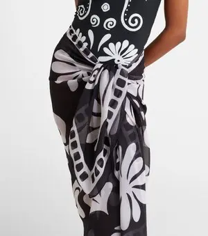 CALA DE LA CRUZ Luana Printed Beach Cover-up