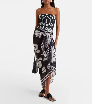 CALA DE LA CRUZ Luana Printed Beach Cover-up
