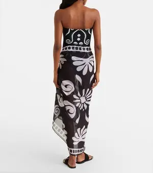 CALA DE LA CRUZ Luana Printed Beach Cover-up