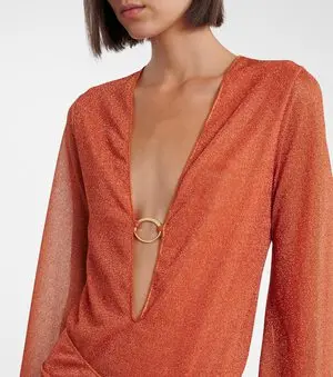 Oseree Lumiere Metallic Beach Dress