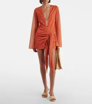 Oseree Lumiere Metallic Beach Dress