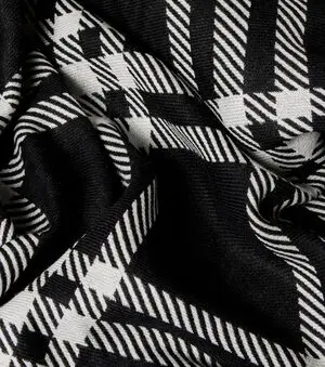 Burberry Check Wool And Silk Scarf