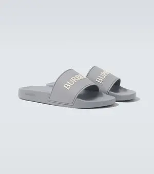 Burberry Logo Slides - Grey