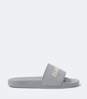 Burberry Logo Slides - Grey