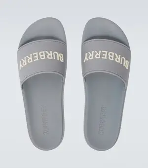 Burberry Logo Slides - Grey