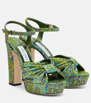 JIMMY CHOO Eloise Brocade Platform Sandals