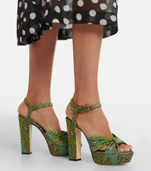JIMMY CHOO Eloise Brocade Platform Sandals