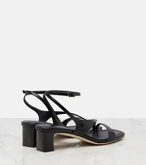 JIMMY CHOO Faye Leather Slingback Sandals