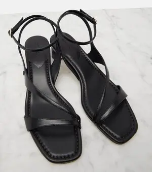 JIMMY CHOO Faye Leather Slingback Sandals