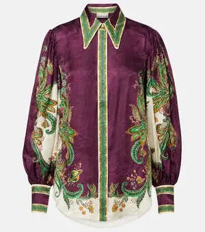 ALEMAIS Printed Silk Shirt - Multicoloured