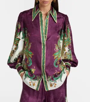 ALEMAIS Printed Silk Shirt