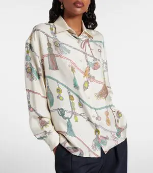 Versace Printed Silk Twill Shirt - Multicoloured