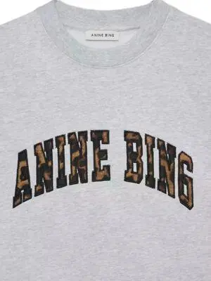 ANINE BING Miles Leopard Print Sweatshirt